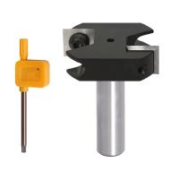 China Replaceable Tungsten Carbide Woodworking High Precision Cnc Hss End Mill 2 Flute Cleaning Bottom Trimming Router Bits for Wood for sale