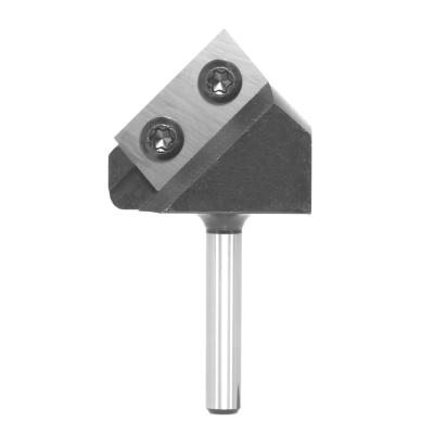 China Durable Abandoned V-Knife 90 Degrees Helical Spiral Cutter Head  Carbide Inserts  1/2  1/4 inch Shank Wood Planer for sale