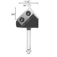 China Durable Abandoned V-Knife 90 Degrees Helical Spiral Cutter Head  Carbide Inserts  1/2  1/4 inch Shank Wood Planer for sale
