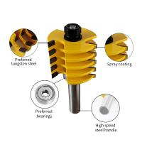 China 8mm 12mm 1/2 Inch Shank Wood Milling Cutter 3 Teeth Adjustable Finger Joint Router Bits Tenon Tool for Woodworking Tools for sale