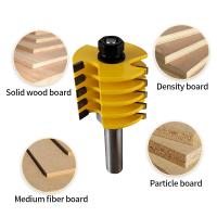 China Fresas Para Madera Finger Woodworking Tool Finger Joint Milling Cutter Box Joint Multi 3 Teeth Router Bit for sale