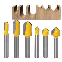 China Customizable 90 Degree V-Groove Nose Groove Router Bit Set Shank Carbide Woodworking Carving Cutting Tool for Lettering OEM for sale