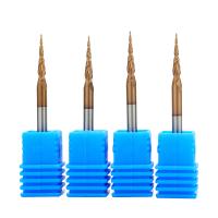 China Solid Carbide 2 Flutes 3d Wood Carving Bit Taper Ball Nose Bit for Wood Roughing Computer Taper Ball Head Carving Knife for sale
