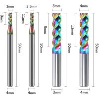 China 65 Degree U-shaped groove Aluminum Milling Cutter 3-edge DlC Colorful Coating Tungsten Steel Milling Cutter for Aluminum Milling for sale