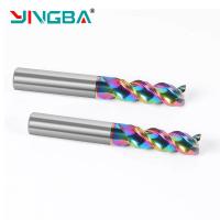 China 65 Degree U-shaped groove Aluminum Milling Cutter 3-edge DlC Colorful Coating Tungsten Steel Milling Cutter for Aluminum Milling for sale