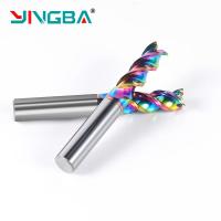 China 65 Degree U-shaped groove Aluminum Milling Cutter 3-edge DlC Colorful Coating Tungsten Steel Milling Cutter for Aluminum Milling for sale