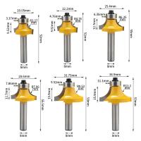 China 6mm 8mm 1/2 Shank Flush Trim Corner Round Over Router Bit Withbearing for Wood Working Chamfering Corner Round Milling Cutter for sale