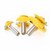 China 45 Degree Lock Miter Router Bit Woodwork  Cutter Tool  1/2 Inch Shank Milling Cutter Wood Furniture Engraving Carving Tools for sale