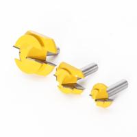 China 45 Degree Lock Miter Router Bit Woodwork  Cutter Tool  1/2 Inch Shank Milling Cutter Wood Furniture Engraving Carving Tools for sale