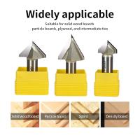 China 2 Flute Carbide Endmill CNC Router Bit 3D V Grove Bits for Wood Carving Tin & Altin Coated OEM Supported Wood Cutting Tools for sale