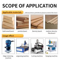 China 10pcs Set 12mm Woodworking Milling Cutters Wooden Box Sets Trimming End Mill Straight Edges Router Bit with Rounded Corners for sale