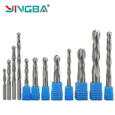 China Manufacturer CNC Tools 2Flutes Carbide Ball Nose CNC Router Bits Aluminum Carbide Milling Cutter Carbide End Mill for sale