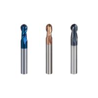 China Manufacturer CNC Wood Carving Bits Nano Coating 2/4Flutes Ball Nose 6mm Milling Cutter Carbide End Mill for sale