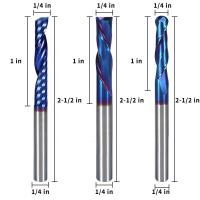 China YingBa Tungsten Steel Nano Blue Coated 1/2 1/4 End Mill for Woodworking Tool Sets Manufacturing Production Milling Cutter for sale