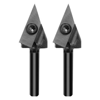 China Wood Cutter Tools Replaceable Carbide Inserts Spoilboard Bit 60 Degree Engraving Milling Cutter CNC V Type Router Bit for sale