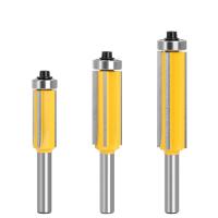 China Customized High Quality Low Price 6mm 8mm  Straight  Bearing Trimming Bit Wood Milling Cutter Flush Trimming Router Bits for sale