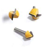 China 1/4 6 Shank Carbide 90 Degree ACM ACP Cutting Tools V Groove Router Bit for Aluminium for sale