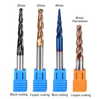 China YingBa 3.175mm 4mm 6mm 8mm 10mm 12mm Tungsten Steel Carbide 2Flute Tapered  Ball Nose End Milling Cutter for CNC  Router Machine for sale