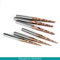 China YingBa 6*75*R2 High Quality Custom Conical Spiral 2F Carbide Coated End Mill Taper Nose  Milling Cutter for Woodworking Carving for sale