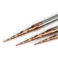China YingBa 6*75*R2 High Quality Custom Conical Spiral 2F Carbide Coated End Mill Taper Nose  Milling Cutter for Woodworking Carving for sale