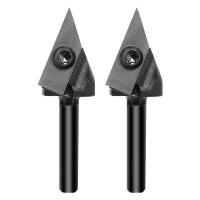 China Ying Ba 45/60Degree 1/2 1/4shank Replaceable Insert V Bits V-Groove Slotting Router Bit for Woodworking Engraving Machine for sale