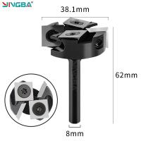 China 4 Blade Detachable Inlaid Board Breaking Discarded Woodworking XPtools Milling Cutter CNC Spoilboard Surfacing Router Bits for sale