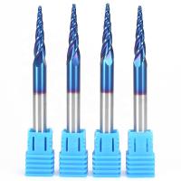 China Yingba Manufacturing Production Carbide Inserts 2 Flute Taper Ball Nose End Mill for Wood Carving Milling Cutter for sale