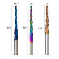 China Yingba Manufacturing Production Carbide Inserts 2 Flute Taper Ball Nose End Mill for Wood Carving Milling Cutter for sale