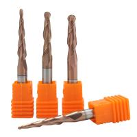 China Yingba High Quality CNC Router Machine Carbide 2 Flute Taper Ball Nose End Mill for Woodworking Machinery Milling Cutter for sale