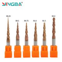 China Yingba High Quality CNC Router Machine Carbide 2 Flute Taper Ball Nose End Mill for Woodworking Machinery Milling Cutter for sale