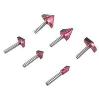 China V Shaped Router Wood Cutter 45HRC Wood Milling Trim Chamfer Bit With Bearing for sale