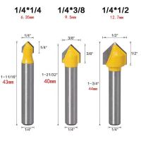 China Carbide 90 Degree ACM Cutting Tools ACP Bit  Cnc Router Cutters For Aluminium Milling for sale