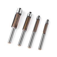 China 6mm 1/4 Handle Cnc End Mill Bits Double Bearing Woodworking Cutting Tools for sale