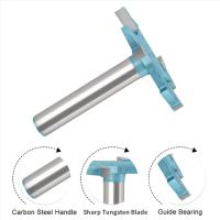 China 4 Blade Cnc Engraving Bits T Type Slot Bit Milling Cutter 6mm 1/4 Shank Cleaning for sale
