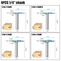China 4 Blade Cnc Engraving Bits T Type Slot Bit Milling Cutter 6mm 1/4 Shank Cleaning for sale