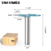 China 4 Flute Cutter Router Bit T Type Slot Cutting Cnc Router Tools Grooves Woodworking Tool for sale