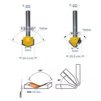 China Carbide ACM ACP Cutting Tools 90 135 Degree V Groove 55HRC Cnc Router Bit Set For Wood for sale