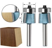 China 6mm 8 Degree Cnc Wood Cutting Bits Oblique Edge Trimming 3 Flute End Mill 45HRC for sale