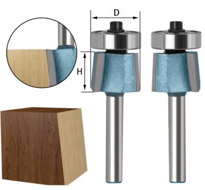 China 6mm 8 Degree Cnc Wood Cutting Bits Oblique Edge Trimming 3 Flute End Mill 45HRC for sale