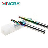 China Wholesale Price Colorful Coated Profiling  Single Flute Spiral Drill Bit Tungsten Carbide End Mill Cutting Tools  for Aluminum for sale
