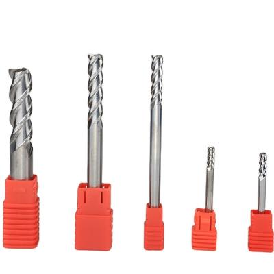 China YINGBA Tungsten Steel Standard Length HRC55 3 Flute Fresas Aluminum Processing End Mills CNC Cutting Tools for sale