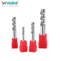 China YINGBA Tungsten Steel Standard Length HRC55 3 Flute Fresas Aluminum Processing End Mills CNC Cutting Tools for sale