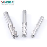 China YINGBA Tungsten Steel Standard Length HRC55 3 Flute Fresas Aluminum Processing End Mills CNC Cutting Tools for sale