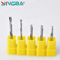 China Carbide One Flute Spiral Router Bit Cnc Single Flute End Mill for Aluminum Acrylic Wood Cutter 3mm 4mm 6mm 10mm 1 Flute End Mill for sale