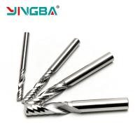 China Carbide One Flute Spiral Router Bit Cnc Single Flute End Mill for Aluminum Acrylic Wood Cutter 3mm 4mm 6mm 10mm 1 Flute End Mill for sale