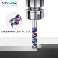 China High Quality HRC45 50 55 60 65  Tungsten Steel Colorful DLC Coating for Aluminium End Mills Cnc Metal Carving Router Bit Tools for sale