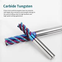 China High Quality HRC45  55 60  65  Tungsten Steel Colorful DLC Coating for Aluminium End Mills Cnc Metal Carving Router Bit Tools for sale