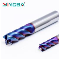 China High Quality HRC45  55 60  65  Tungsten Steel Colorful DLC Coating for Aluminium End Mills Cnc Metal Carving Router Bit Tools for sale