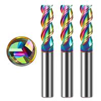 China Manufacturing High Quality Hot Sales 3 Flutes Dlc Coated Carbide Roughing End Mills Aluminum Metal Milling Cutter for sale