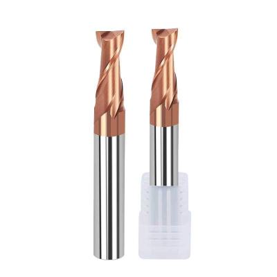 China OEM Customizable Metal Milling Cutter HRC55 Solid Flat End Mill 2 Flute for sale